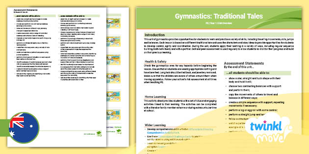 FREE! - Year 1 Gymnastics: Traditional Tales Unit Overview
