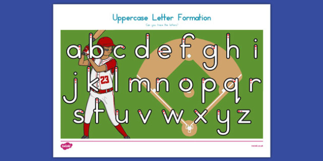 Baseball Uppercase Letter Formation Activity