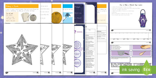 Māori / English Matariki Craft Activity Pack