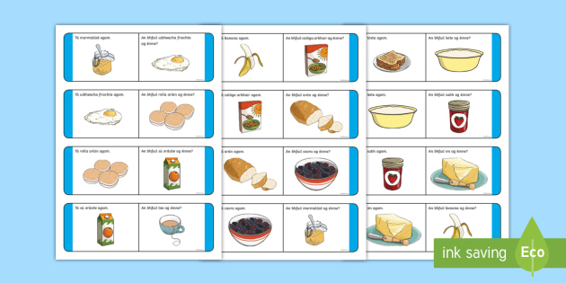 Breakfast Time Loop Cards Gaeilge (teacher made)