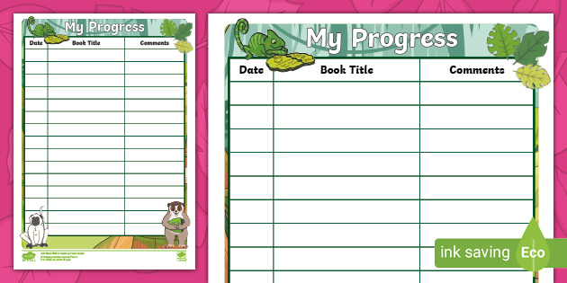 Rainforest Reading Record (teacher made)