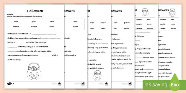 Halloween Cloze Procedure KS1 (teacher made)
