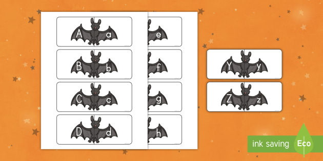 Halloween Bat Alphabet Letter Matching Puzzle Game | Twinkl