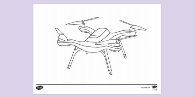 FREE! - Drone Colouring | Colouring Sheets (teacher made)