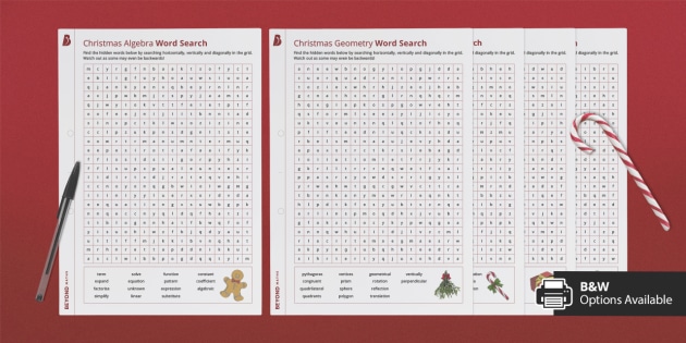 Christmas Word Search Printable PDF- Beyond Maths