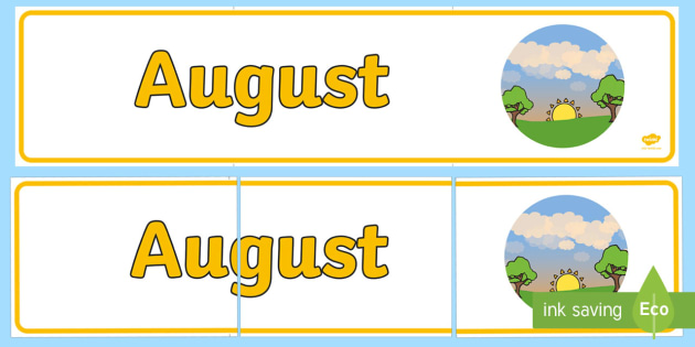 August Banner (teacher made)