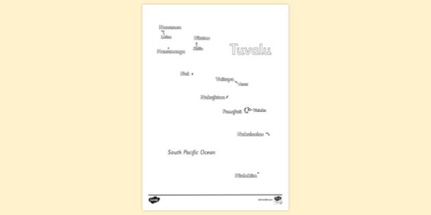 FREE! - Tuvalu Map Colouring | Colouring Sheets