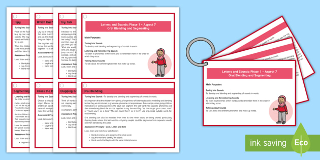 Phase 1 Phonics: Aspect 7 Activity Cards (teacher made)