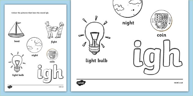 Phase 3 Trigraph Colouring Sheets igh (teacher made)