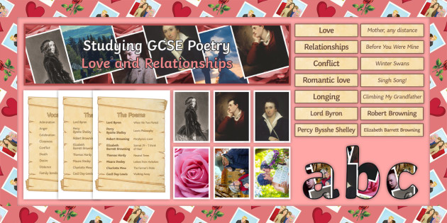 GCSE Poetry AQA Love and Relationships Cluster Display Pack