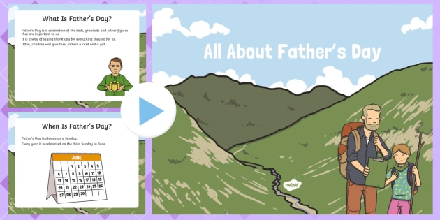 All About Father's Day PowerPoint - Father's Day, Powerpoint, facts, dads