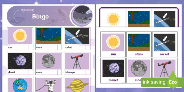 Space Day Bingo (teacher made)