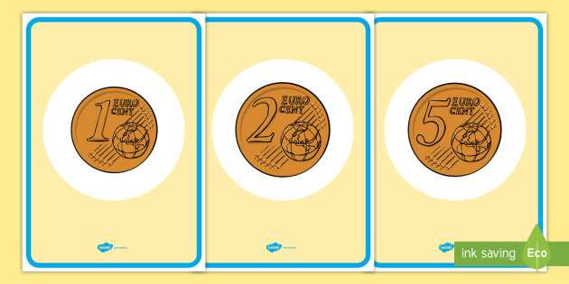 Junior Infants Euro Coins Display Posters (teacher made)
