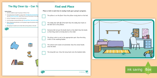 The Big Clean Up Can You Find...? Poster and Prompt Card Pack