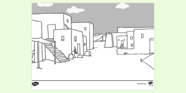Medina Street Colouring Sheet (teacher made)