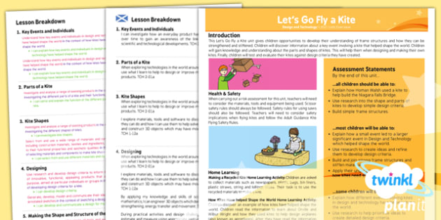 FREE! - D&T: Let's Go Fly a Kite LKS2 Planning Overview CfE