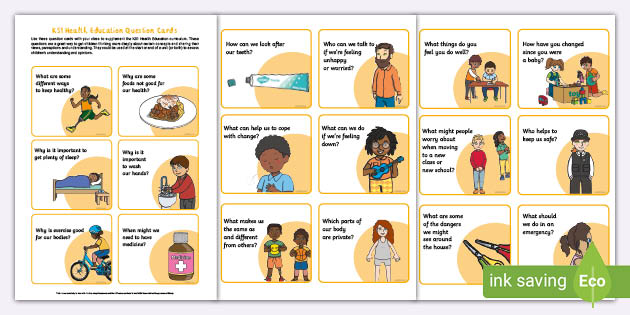 KS1 Health Education Questions | Question Cards | PSHE