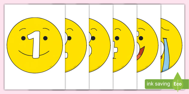 😊 Numbers 0-30 on Emoji Faces