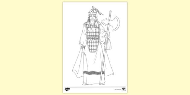 Fu Hao Colouring Sheet | Colouring Sheets