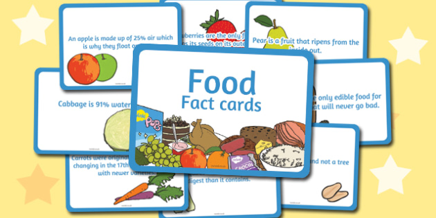 Amazing Food Display Fact Cards