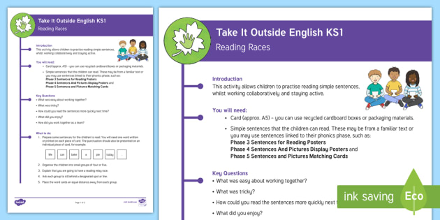 Literacy Outdoor Activities | twinkl.com.au