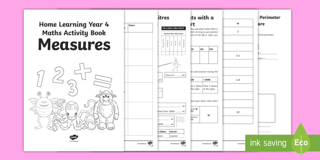 Year 4 Maths Measurement Activity Booklet - Home Learning