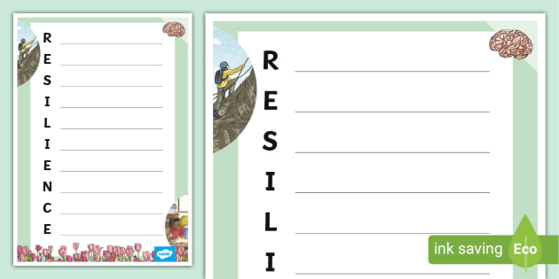 Resilience Acrostic Poem Template (Teacher-Made)