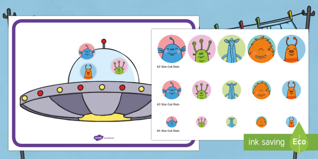 Put the Aliens in the Spaceship Game - EYFS, Early Years, Aliens