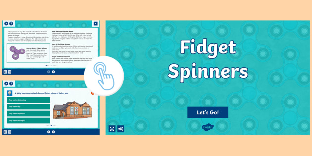Fidget Spinners Self-Marking Reading Comprehension Activity