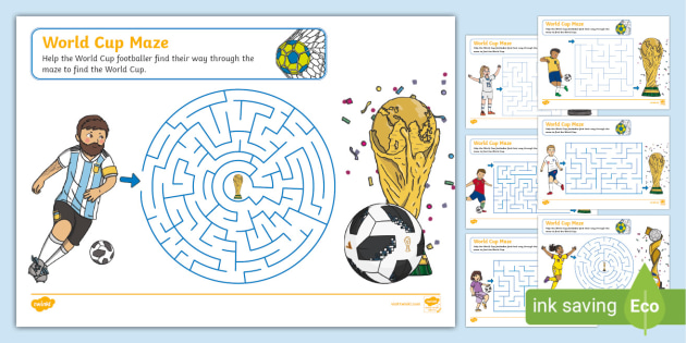 FREE! - World Cup Themed Maze Activity Worksheets