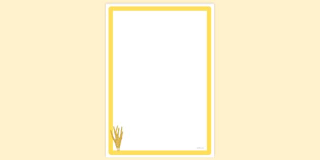 FREE! - Simple Blank Grain Page Border | Page Borders | Twinkl