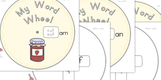 CVC Word Wheels Initial Sounds - australia, cvc, words, wheels