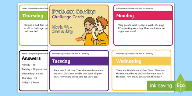 Week 24 - Problem Solving - One a Day Challenge Cards