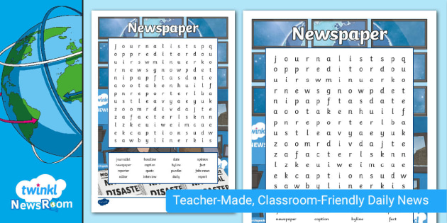 Newspaper Word Search (teacher made)
