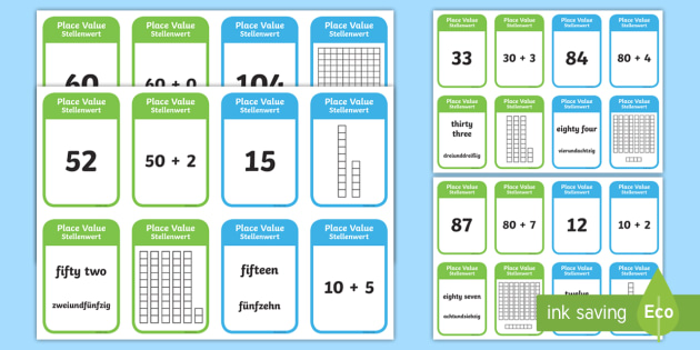 Place Value Go Fish Style Activity English/German