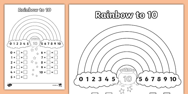 Rainbow Facts Worksheet First Grade Math Printable Worksheets.Ways To