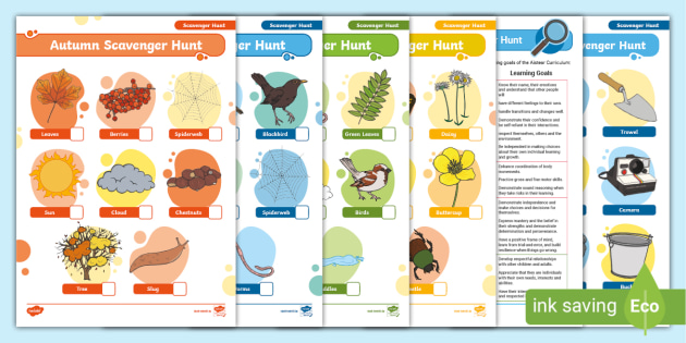 Active Preschool Scavenger Hunt