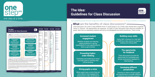 CPD: Guidelines for Class Discussion (teacher made)