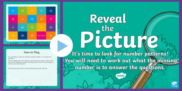 Number Patterns Reveal the Picture Plenary Activity