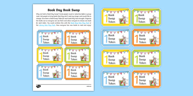 Book Swap Token, world book day tokens, book tokens, book swap