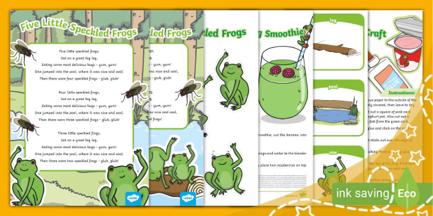 Five Little Speckled Frogs Counting Song Pack