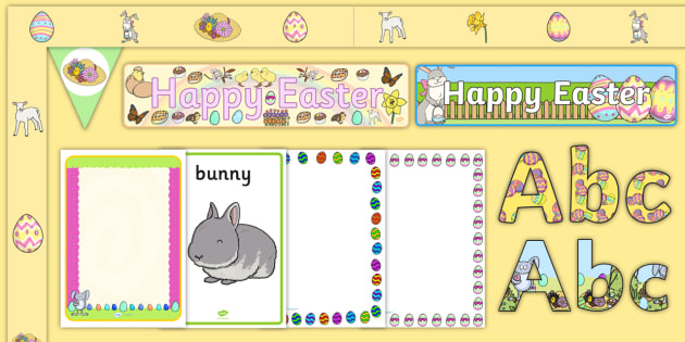 Easter Bulletin Board Sets | Easter Display Pack | Twinkl