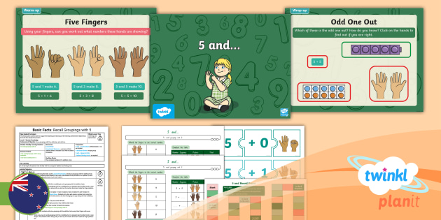 Level 1 Basic Facts: Recall Groupings with 5 Lesson 1
