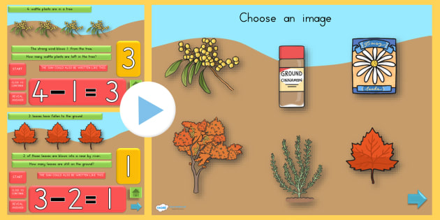 Autumn Themed Subtraction PowerPoint (teacher made)