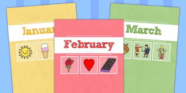 A4 Months Divider Covers (teacher made)