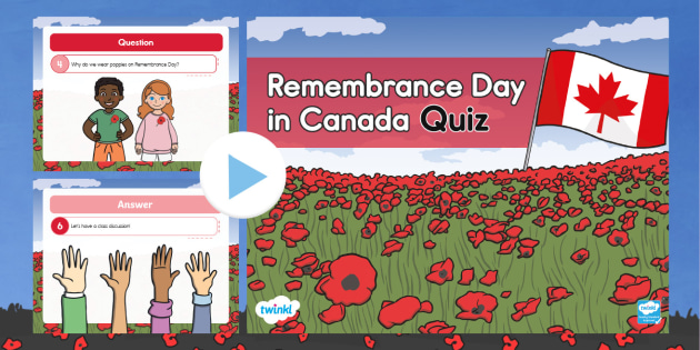 Remembrance Day in Canada: Primary PowerPoint Quiz