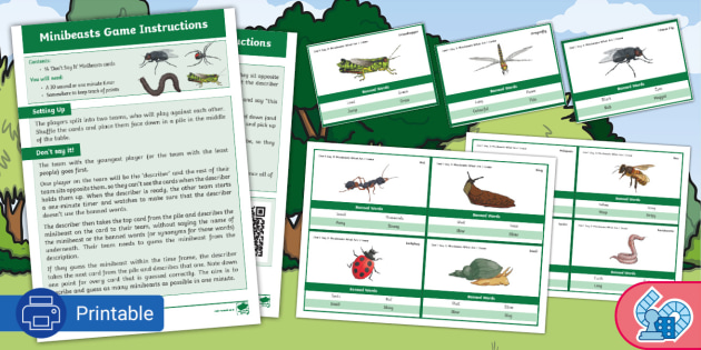 What Am I? Minibeast Game - Don't Say It Game - Twinkl