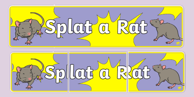 Splat a Rat Banner Summer Fete- splat a rat, banner, summer fair, fayre