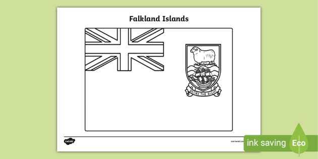 Falkland Islands Flag Colouring Sheet
