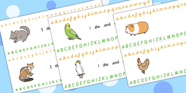 Alphabet Strips (Pets)